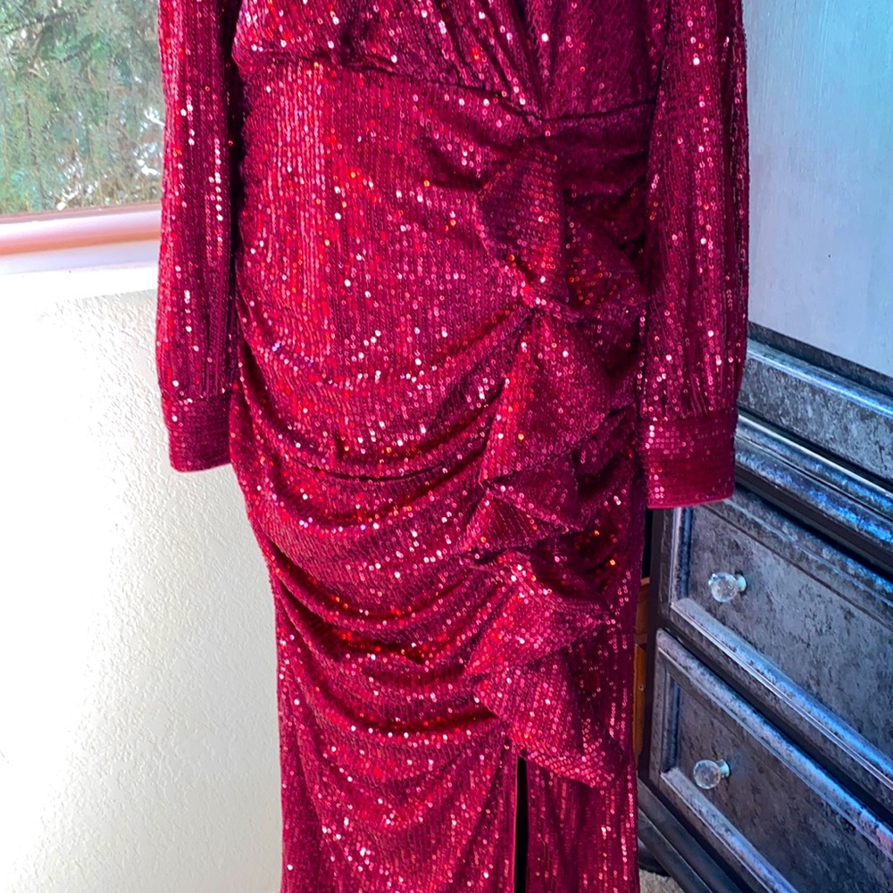 Faeriesty Red Sequin Formal Gown - Gem